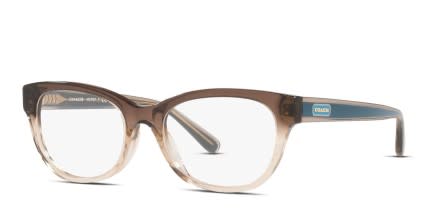 Coach HC6187 Brown/Clear Eyeglasses | Includes Free Rx Lenses ...