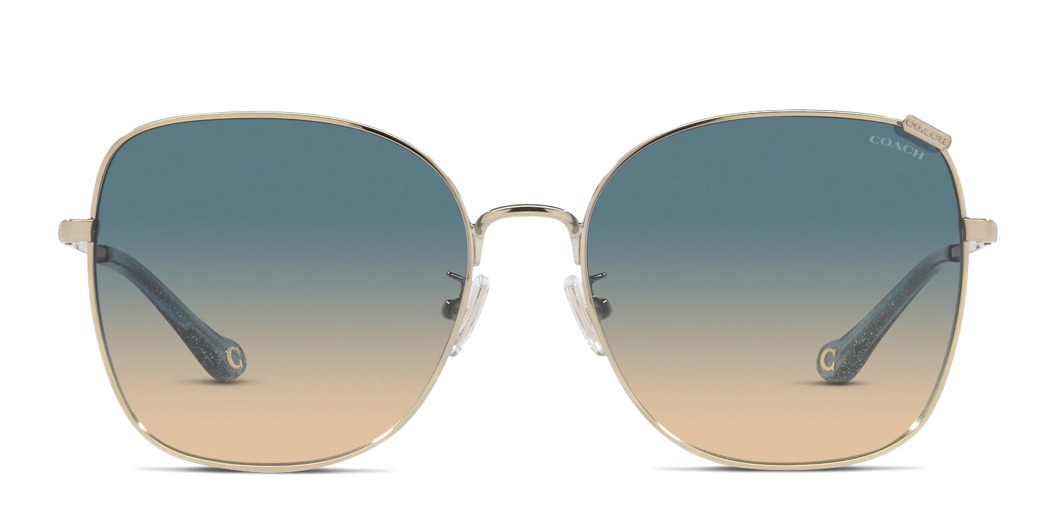 Coach HC7133 gold frame with blue yellow gradient lenses. Lenses ...