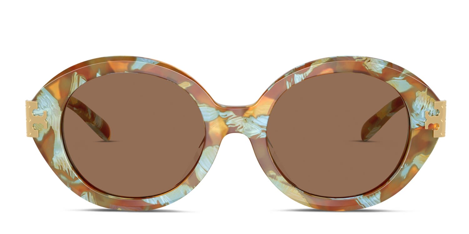 Tory Burch TY7210U blue , bronze , tortoise frame with dark brown ...