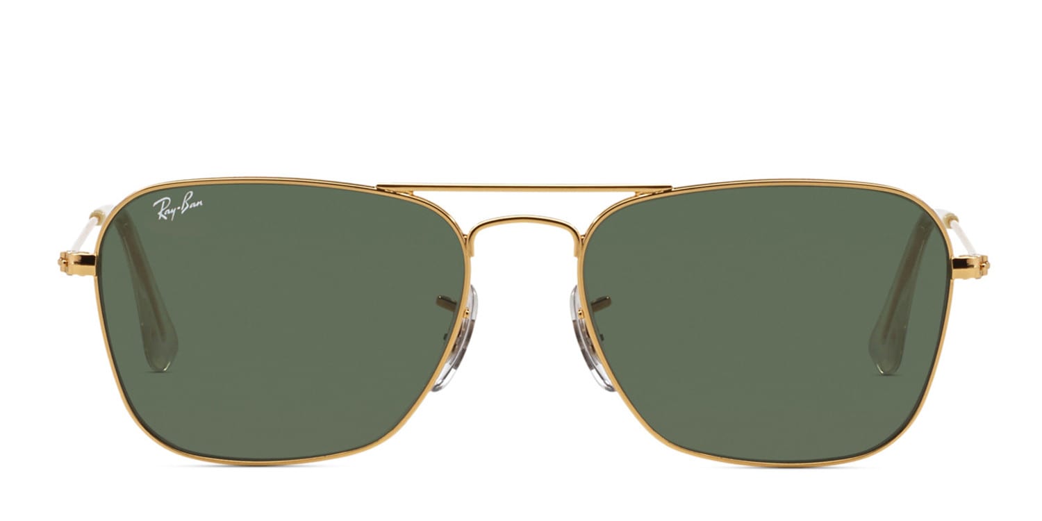 Ray-Ban Caravan RB3136 Gold w/Green