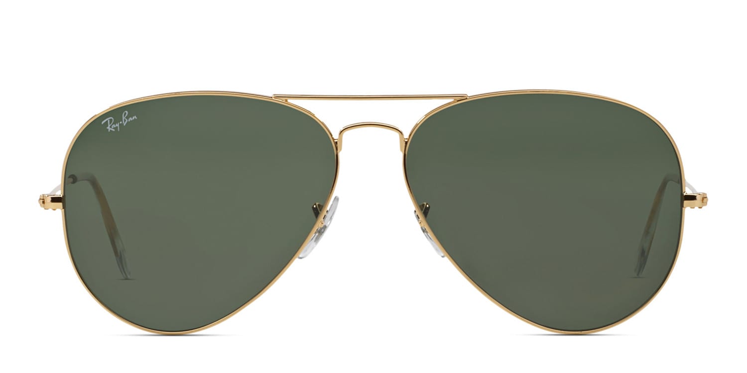 Ray-Ban RB3025 Aviator Large Metal Gold, Clear Sunglasses