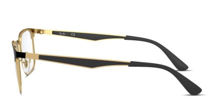 Ray-Ban RX6363 Shiny Black/Gold Prescription Eyeglasses