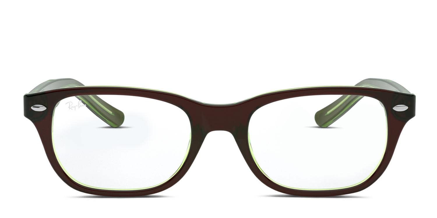 Ray-Ban RY1555 Kids Brown, Green Prescription Eyeglasses