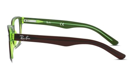 Ray-Ban RY1555 Kids Brown, Green Prescription Eyeglasses