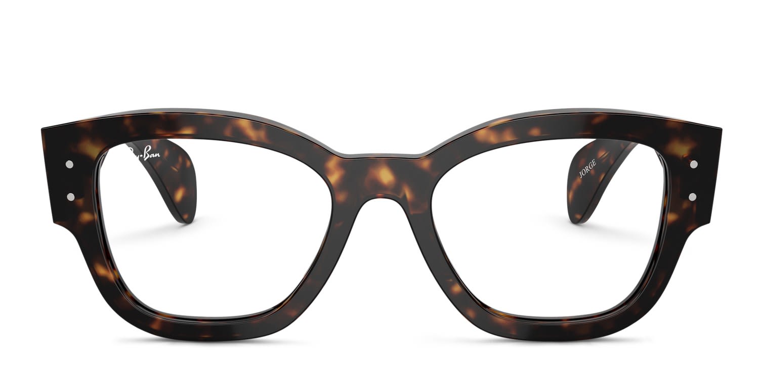 Ray-Ban RX7681V Jorge Brown, Tortoise Prescription Eyeglasses