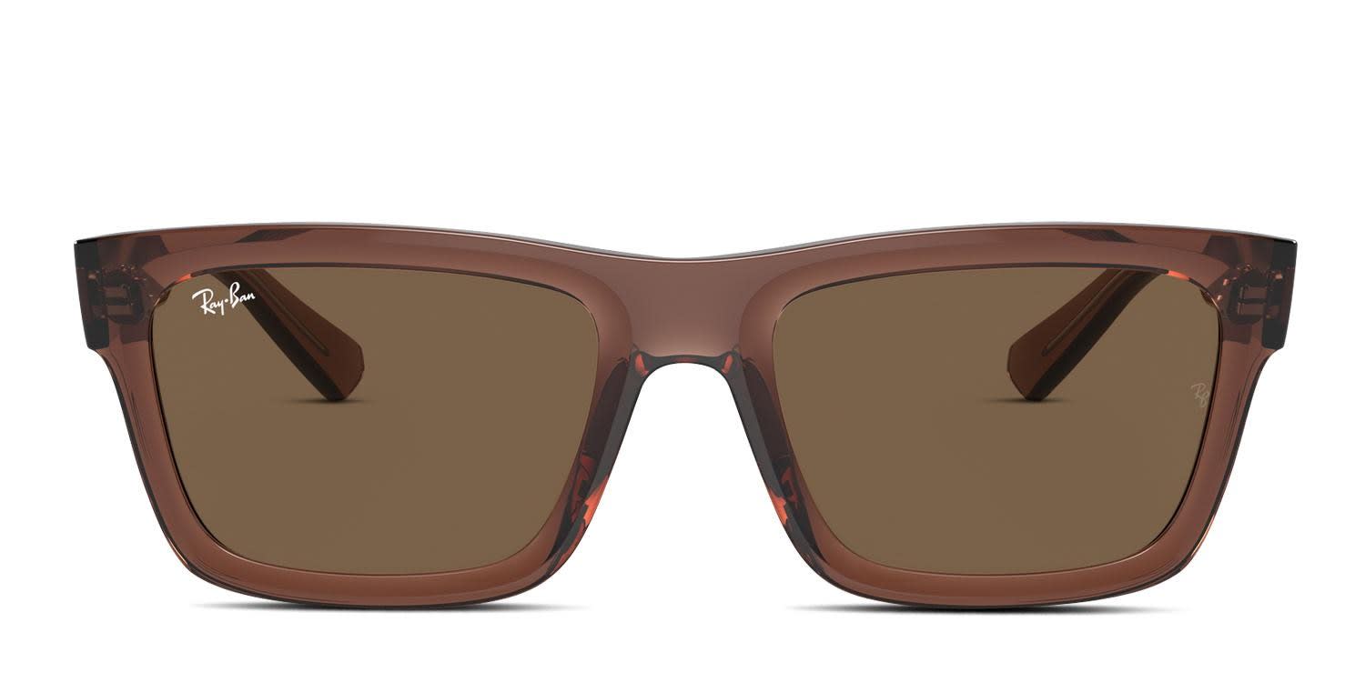 Ray-Ban RB4396 Warren Brown, Clear Prescription Sunglasses