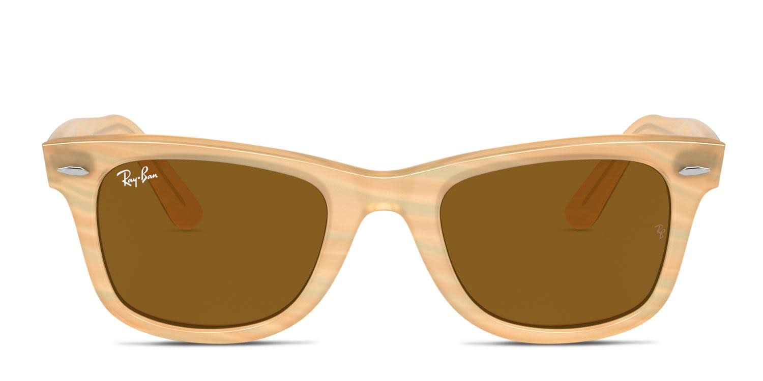 Ray-Ban RB2140 Wayfarer Change Brown, Beige Prescription Sunglasses