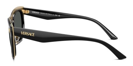 Versace VE2272 black frame with dark grey lenses. Lenses provide 100% ...