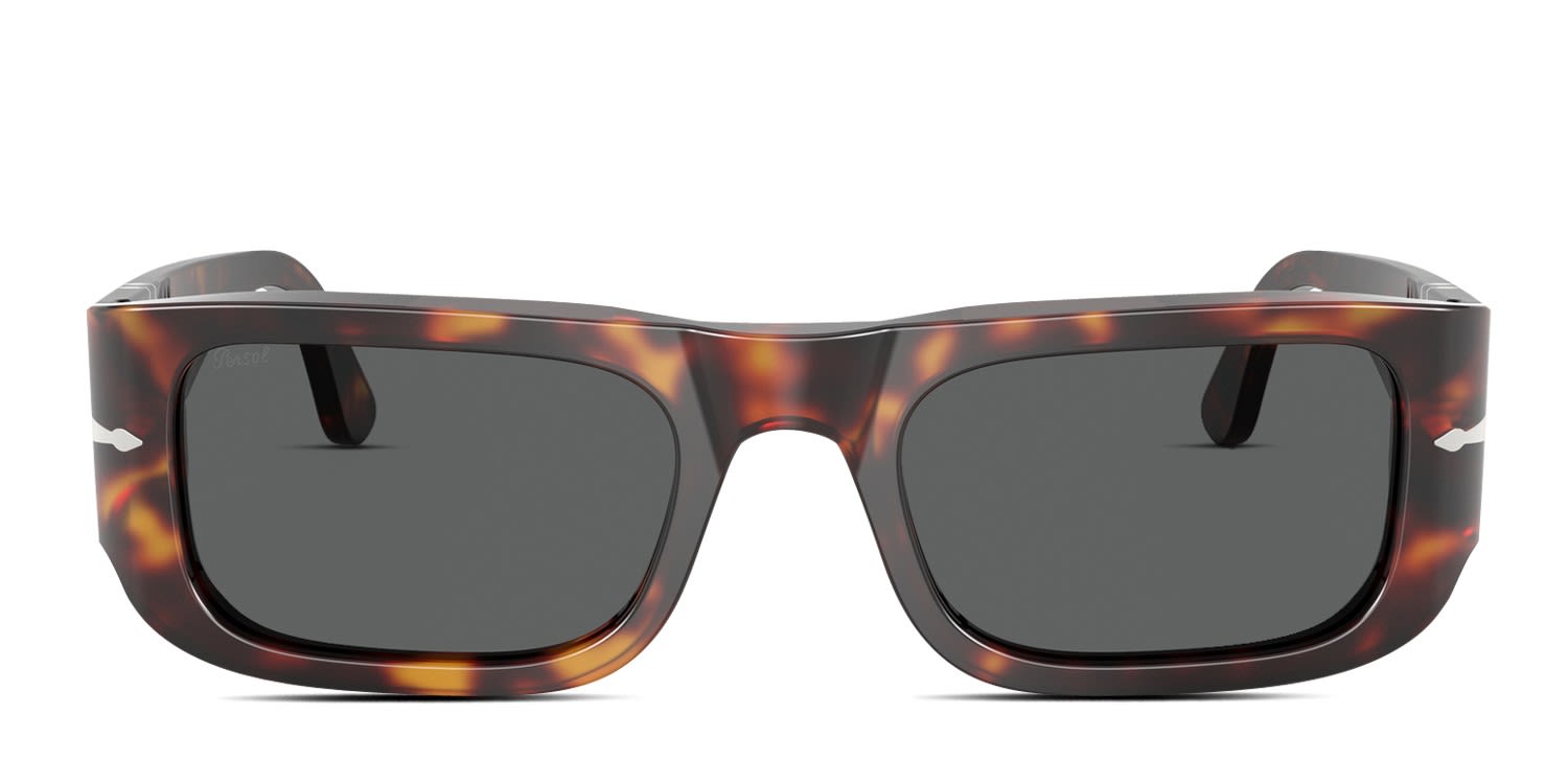 Persol PO3362S tortoise frame with dark grey lenses. Lenses provide 100 ...