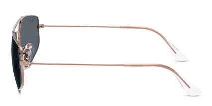 Ray-Ban RB3845 Explorer 5 Rose Gold frame with blue lenses. Lenses ...