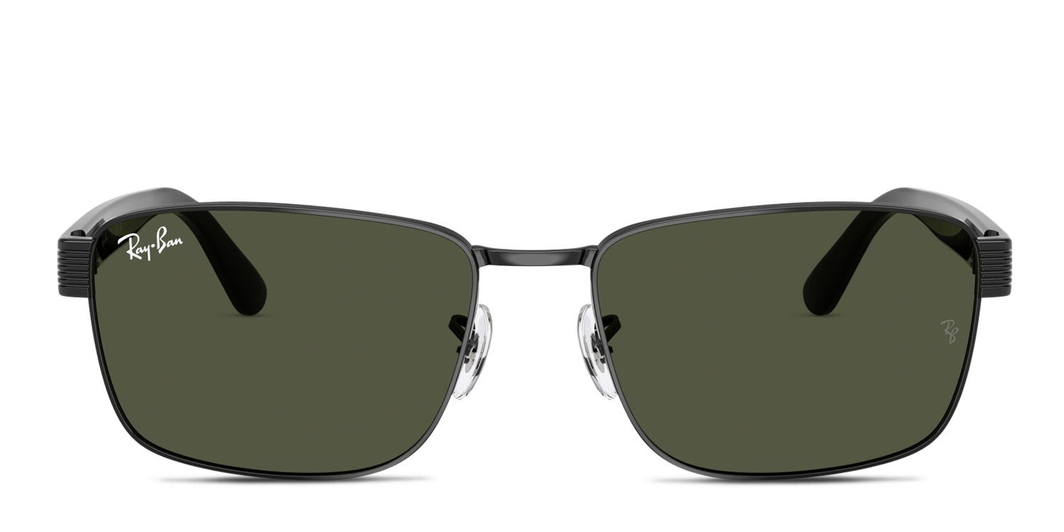 Ray-Ban RB3750 Black, Green frame with green lenses. Lenses provide 100 ...