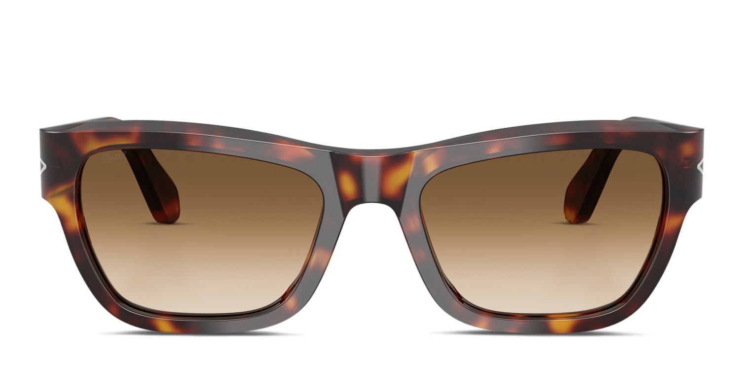 Persol PO0091S tortoise frame with clear gradient brown lenses. Lenses ...