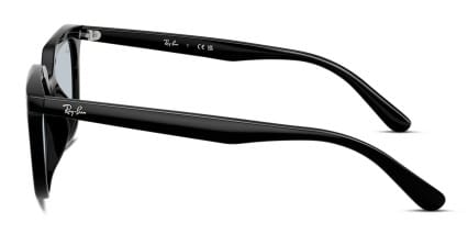 Ray-Ban RB4439D black frame with light blue lenses. Lenses provide 100% ...