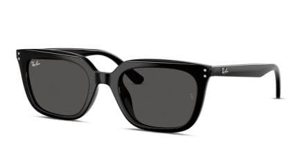 Ray-Ban RB4439D black frame with dark grey lenses. Lenses provide 100% ...