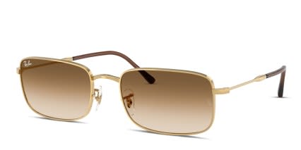 Ray-Ban RB3746 gold frame with clear gradient brown lenses. Lenses ...