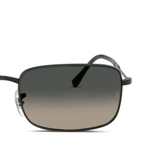 Ray-Ban RB3746 black frame with gradient grey lenses. Lenses provide ...