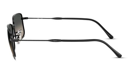 Ray-Ban RB3746 black frame with gradient grey lenses. Lenses provide ...