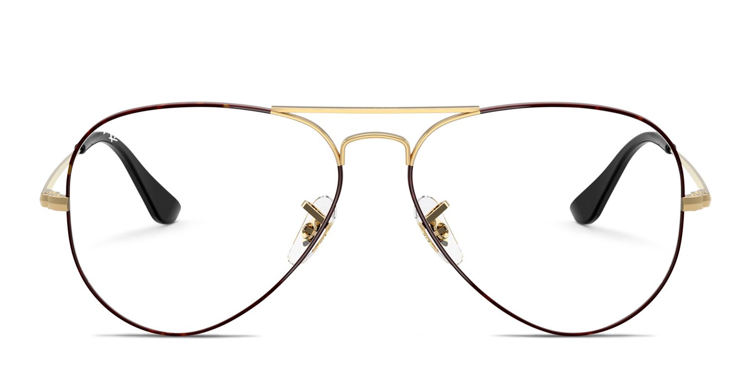 Ray-Ban RX6489 Aviator black , gold frames