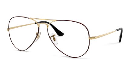 Ray-Ban RX6489 Aviator black , gold frames
