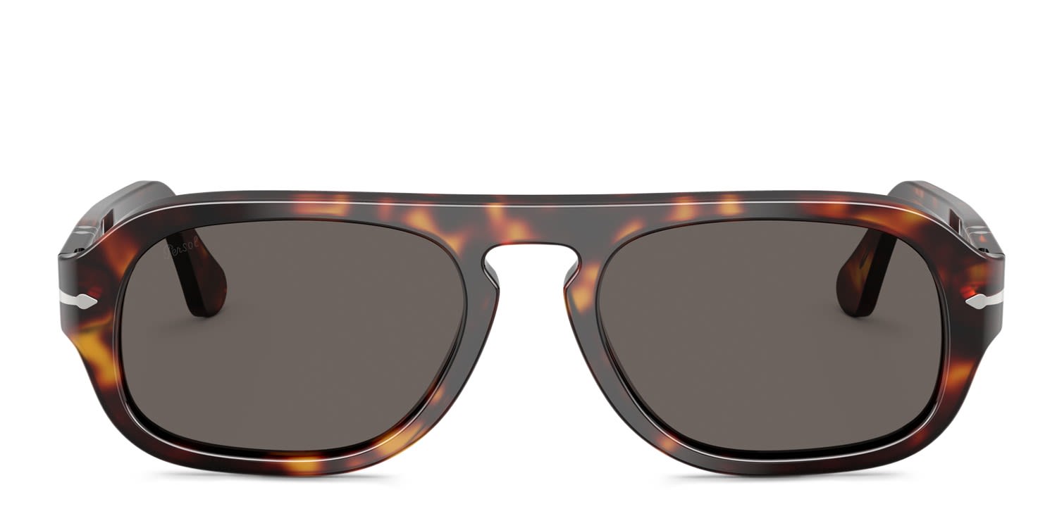 Persol PO3369S tortoise frame with dark grey lenses. Lenses provide 100 ...