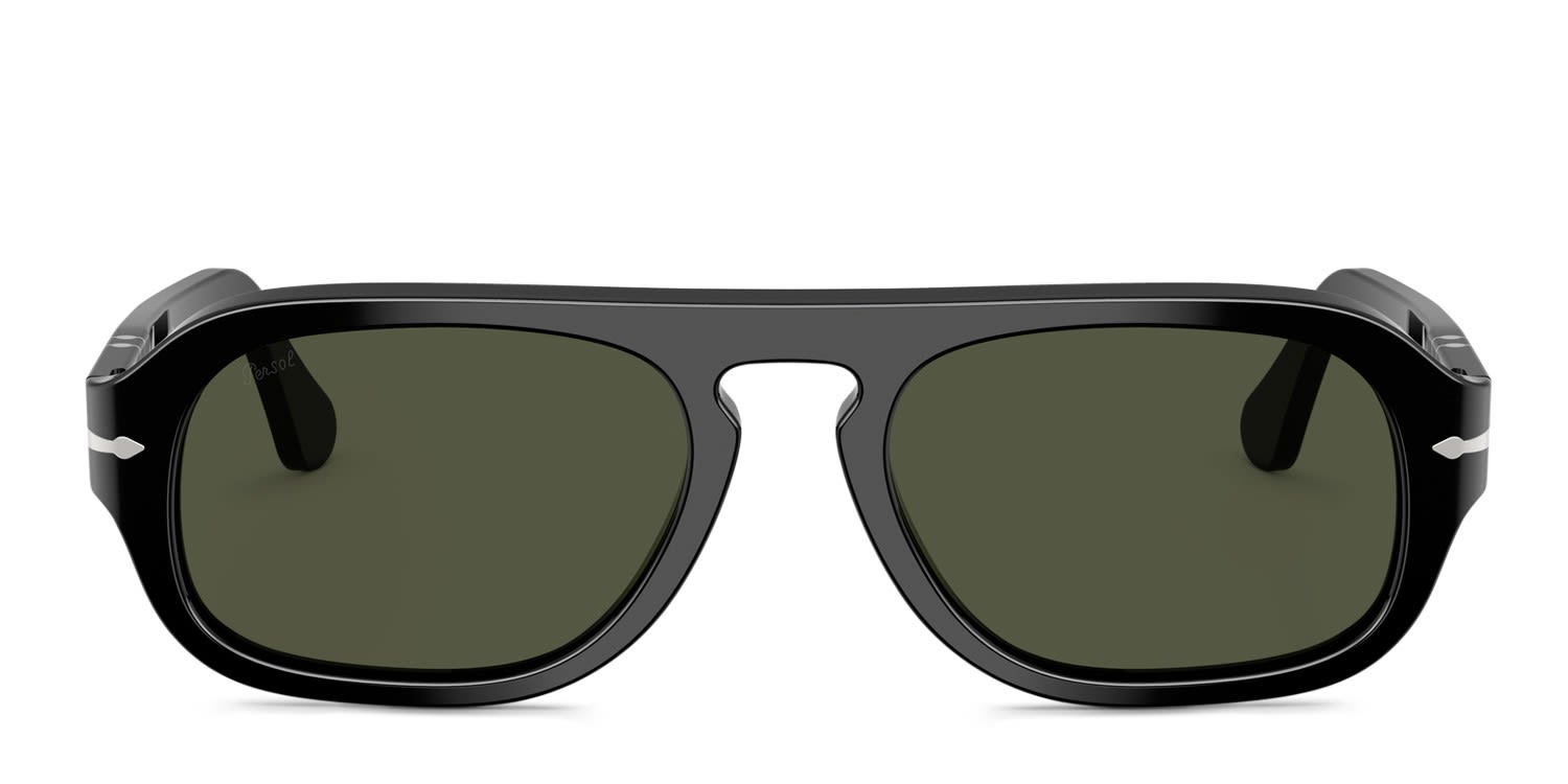 Persol PO3369S black frame with green lenses. Lenses provide 100% UV ...