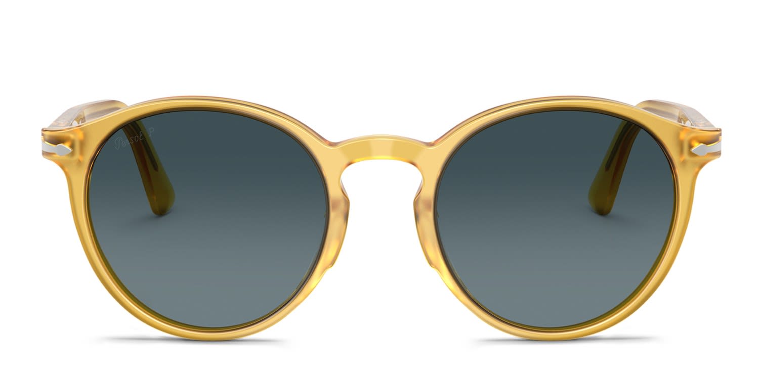 Persol PO3171S yellow frame with blue gradient dark blue polarized ...