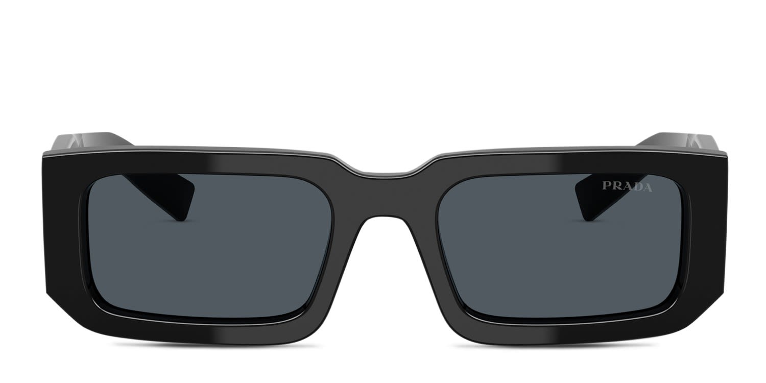 Prada PR06YS black frame with dark grey lenses. Lenses provide 100% UV ...