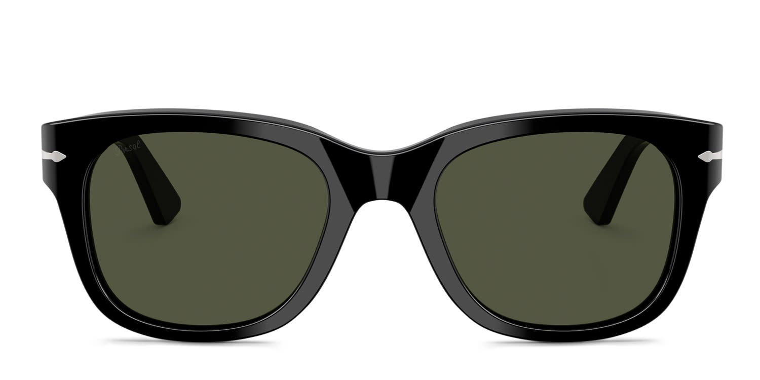 Persol PO3372S black frame with green lenses. Lenses provide 100% UV ...