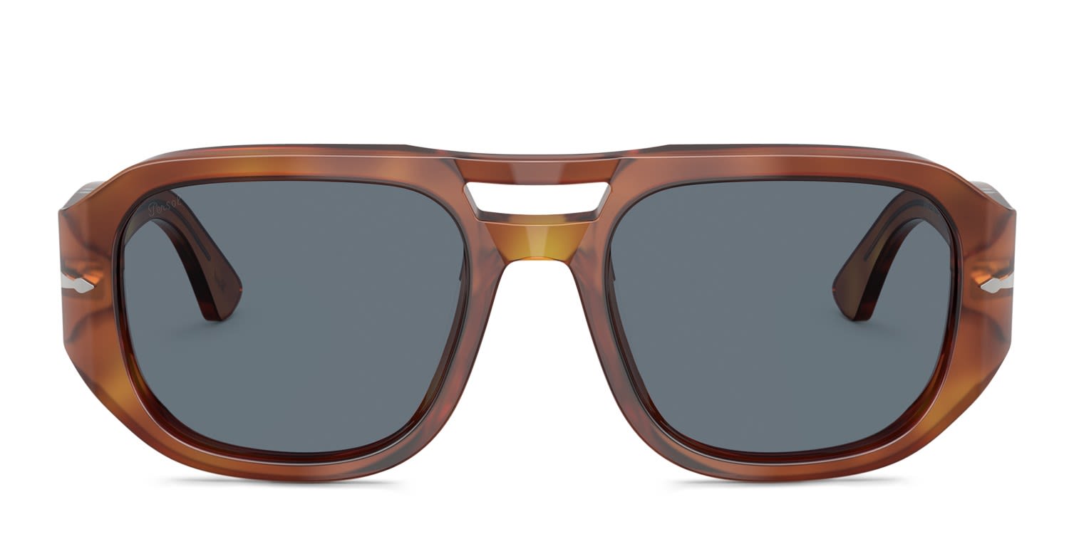 Persol PO3373S Vincent brown frame with light blue lenses. Lenses ...