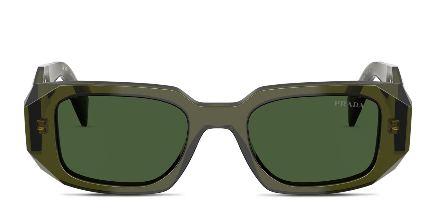 Prada PR17WS Green frame with dark green lenses. Lenses provide 100% UV ...