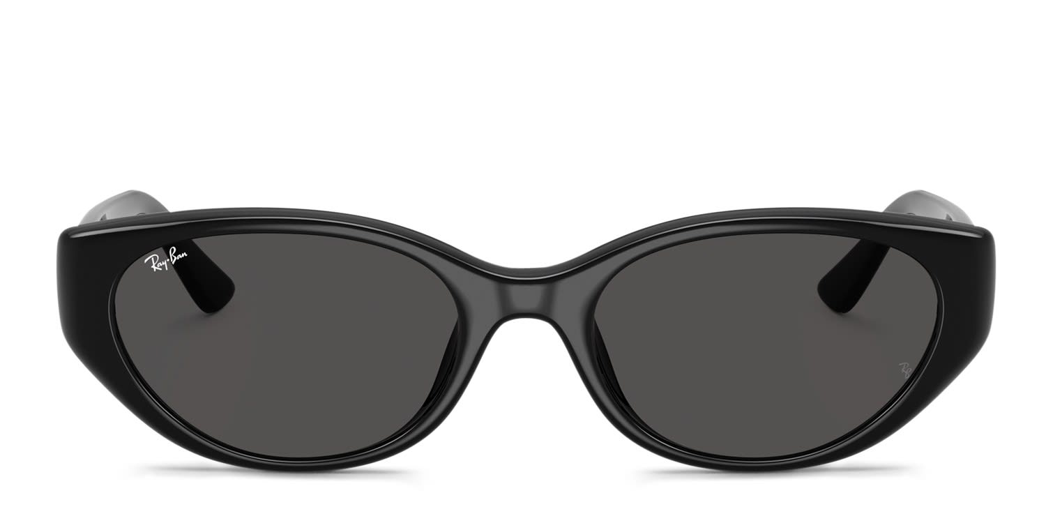 Ray-Ban RB4457D black frame with dark grey lenses. Lenses provide 100% ...