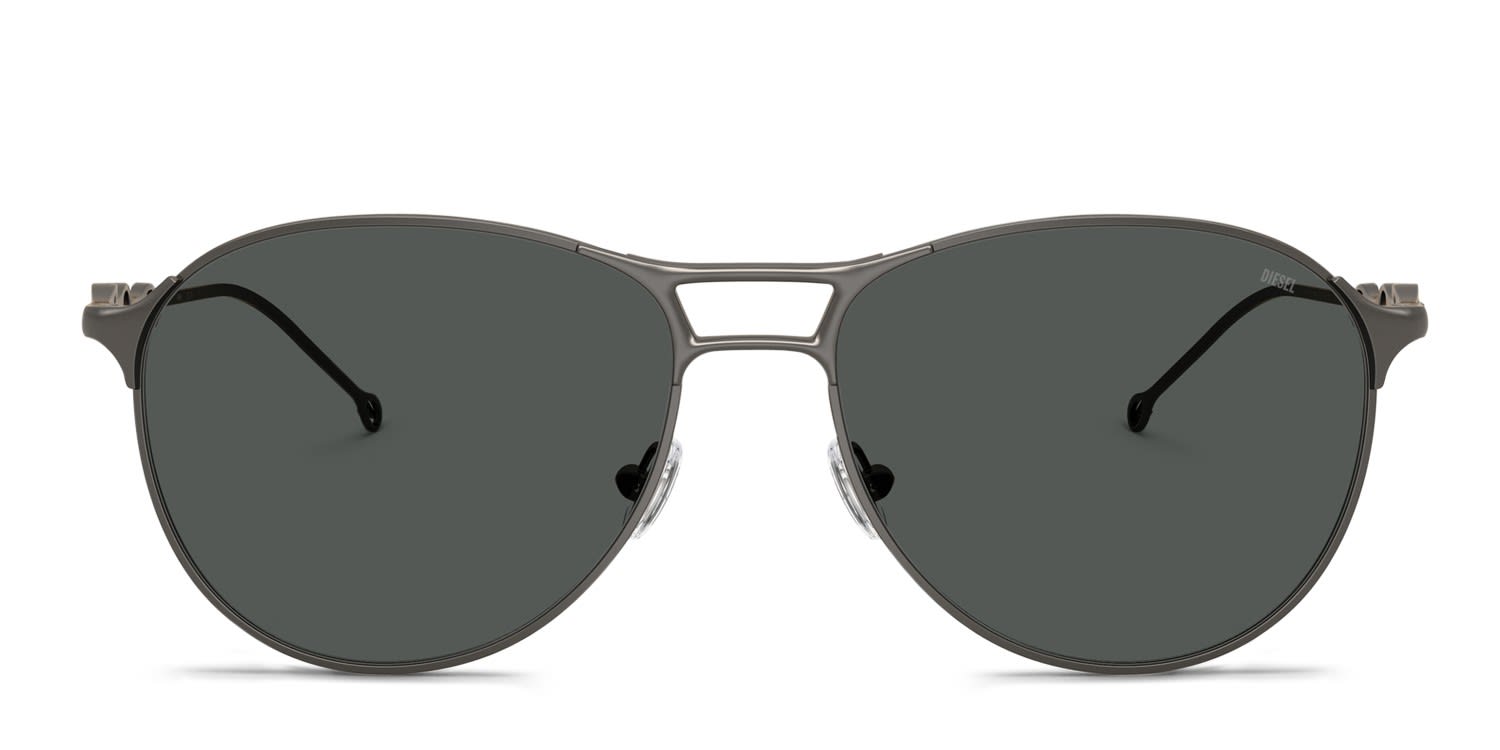 Diesel DL1009 gunmetal frame with dark grey lenses. Lenses provide 100% ...