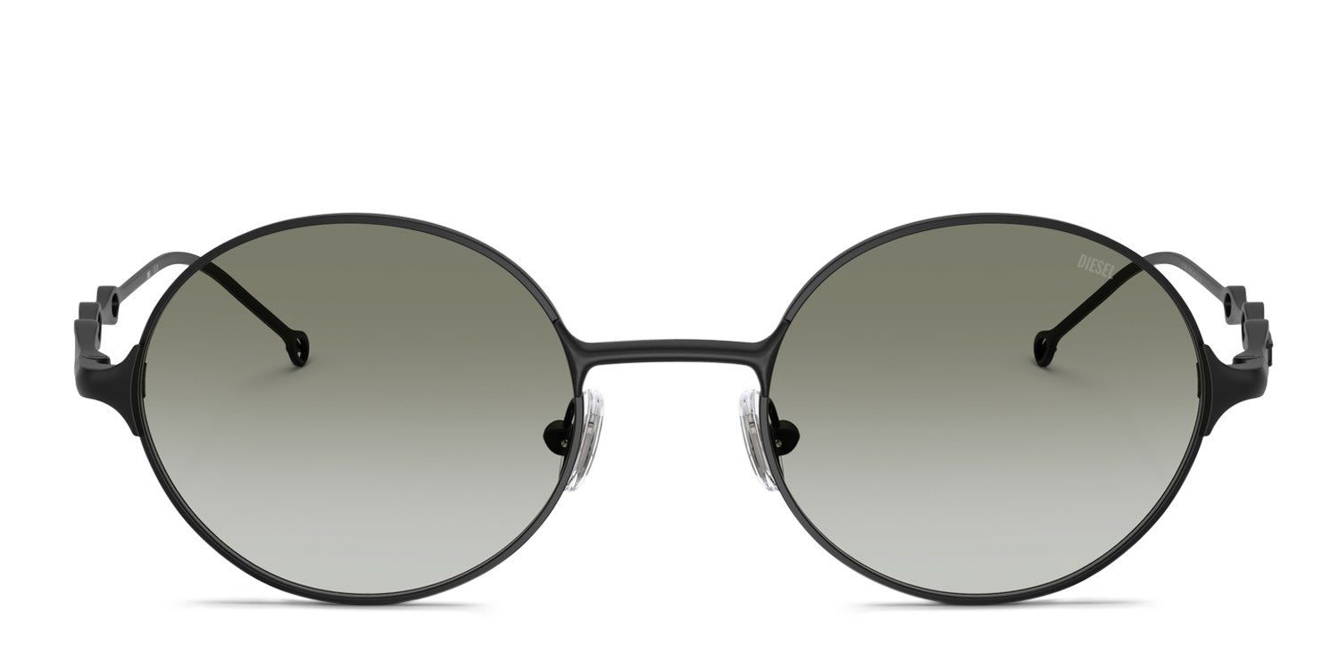 Diesel DL1008 black frame with light green gradient dark gree lenses ...