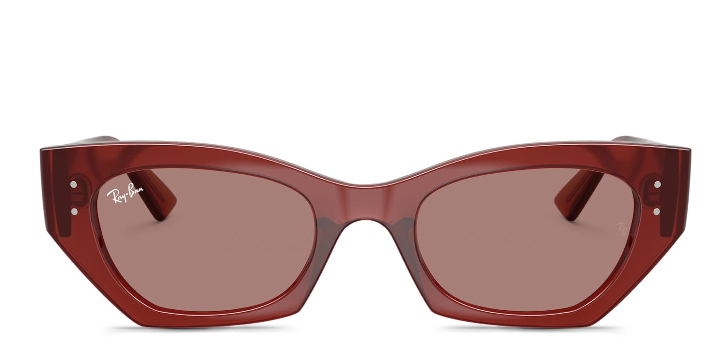 Ray-Ban RB4430 Zena brown frame with light brown lenses. Lenses provide ...