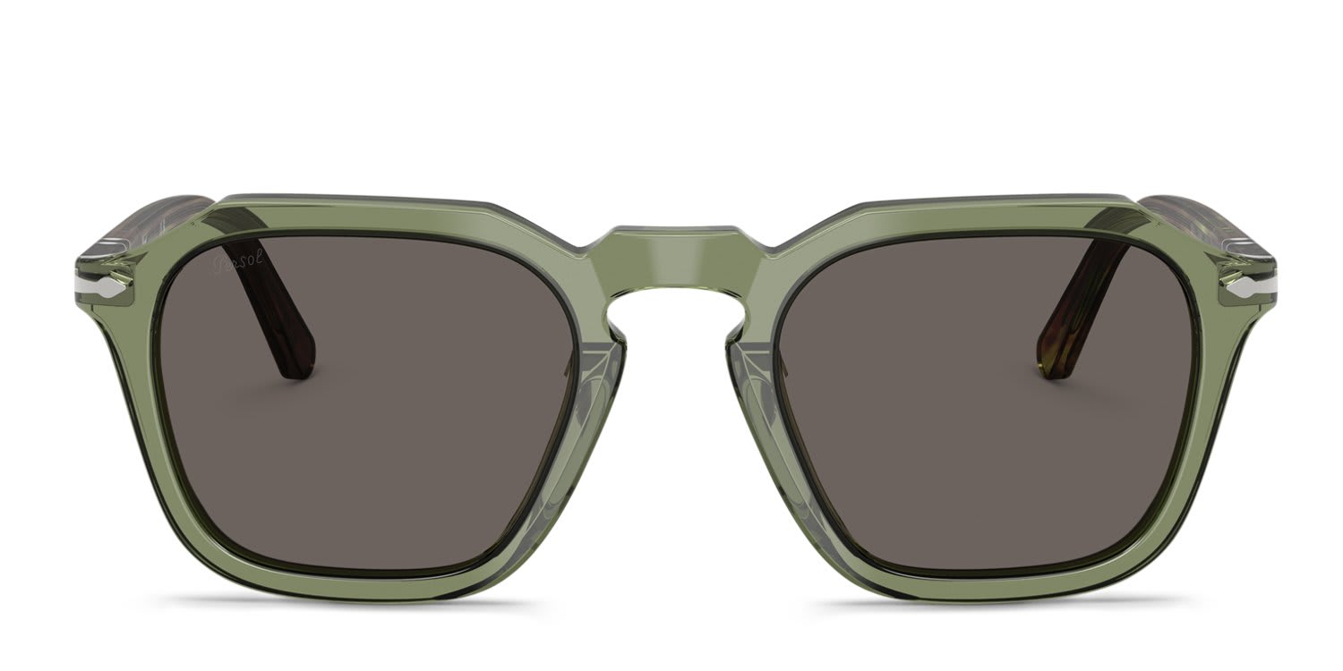 Persol PO3292S clear , green frame with dark grey lenses. Lenses ...