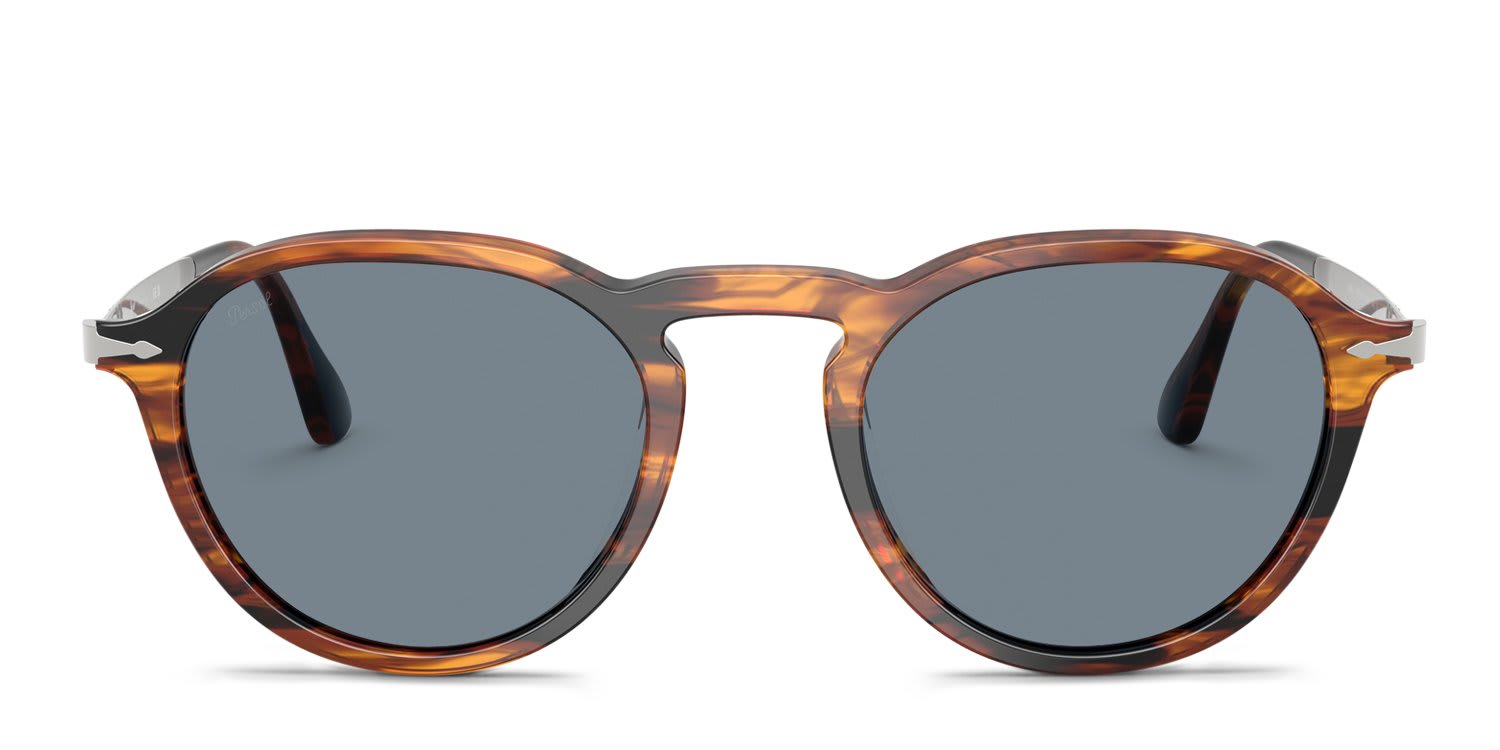 Persol PO3383S multicolor , black , brown frame with light blue lenses ...