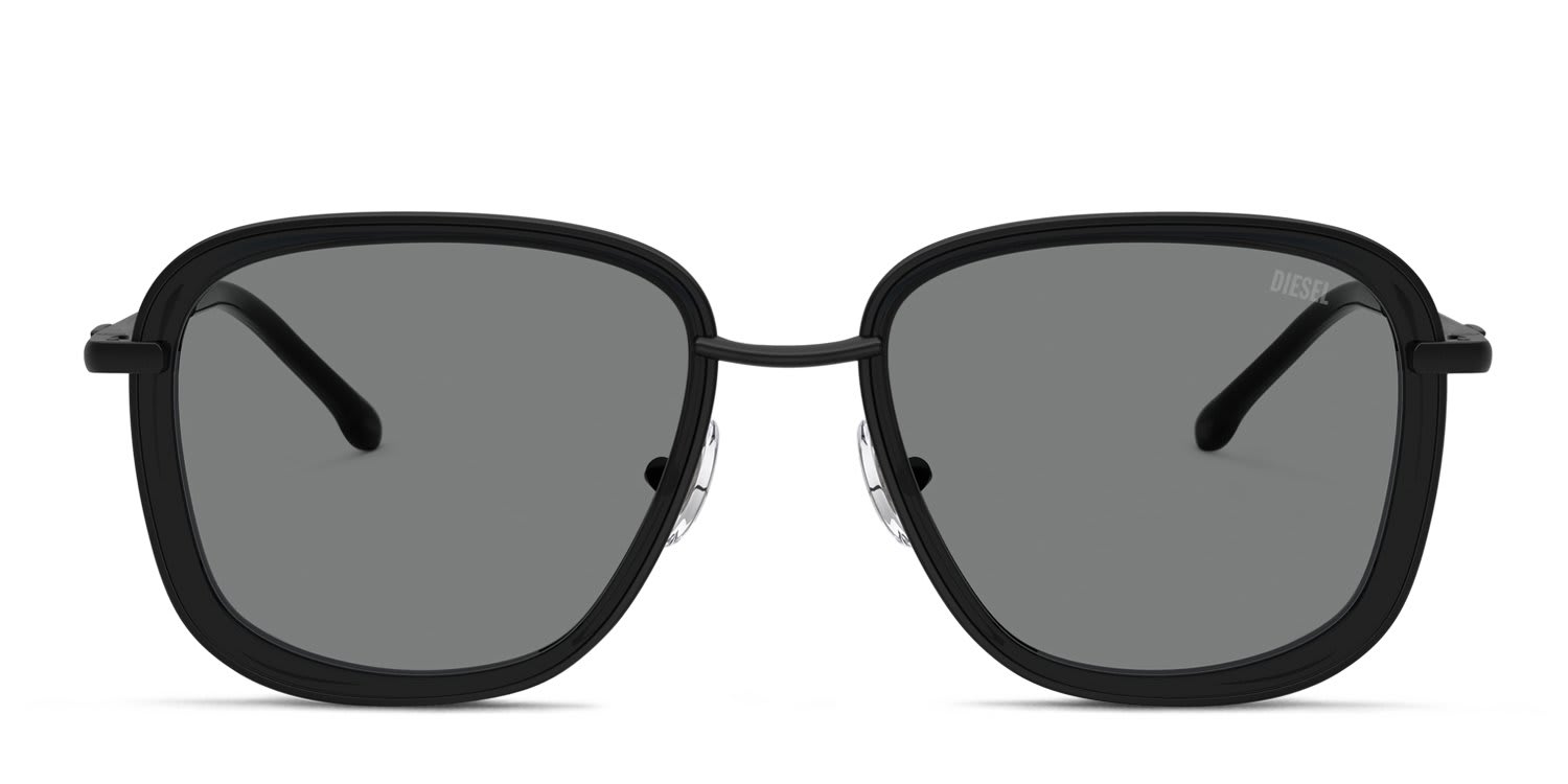 Diesel DL1017 black frame with dark grey lenses. Lenses provide 100% UV ...