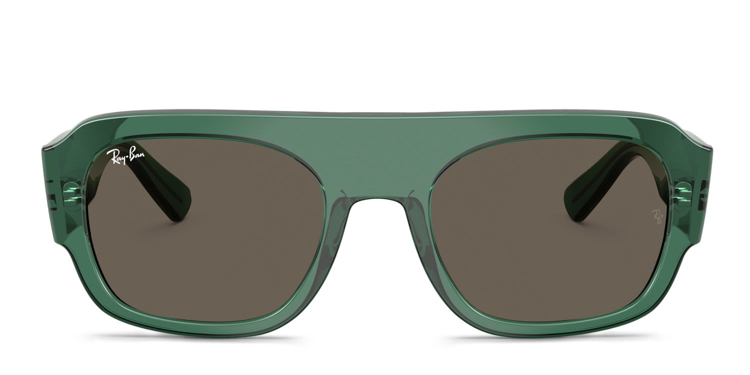 Ray-Ban RB2218 clear , green frame with brown lenses. Lenses provide ...