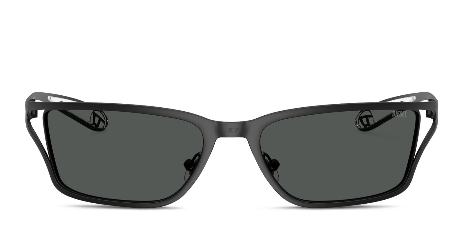 Diesel DL1015 black frame with dark grey lenses. Lenses provide 100% UV ...