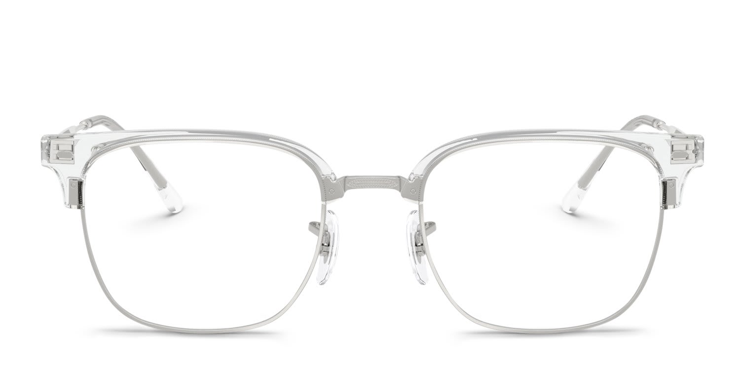 Ray-Ban RX7216 New Clubmaster clear , silver frame
