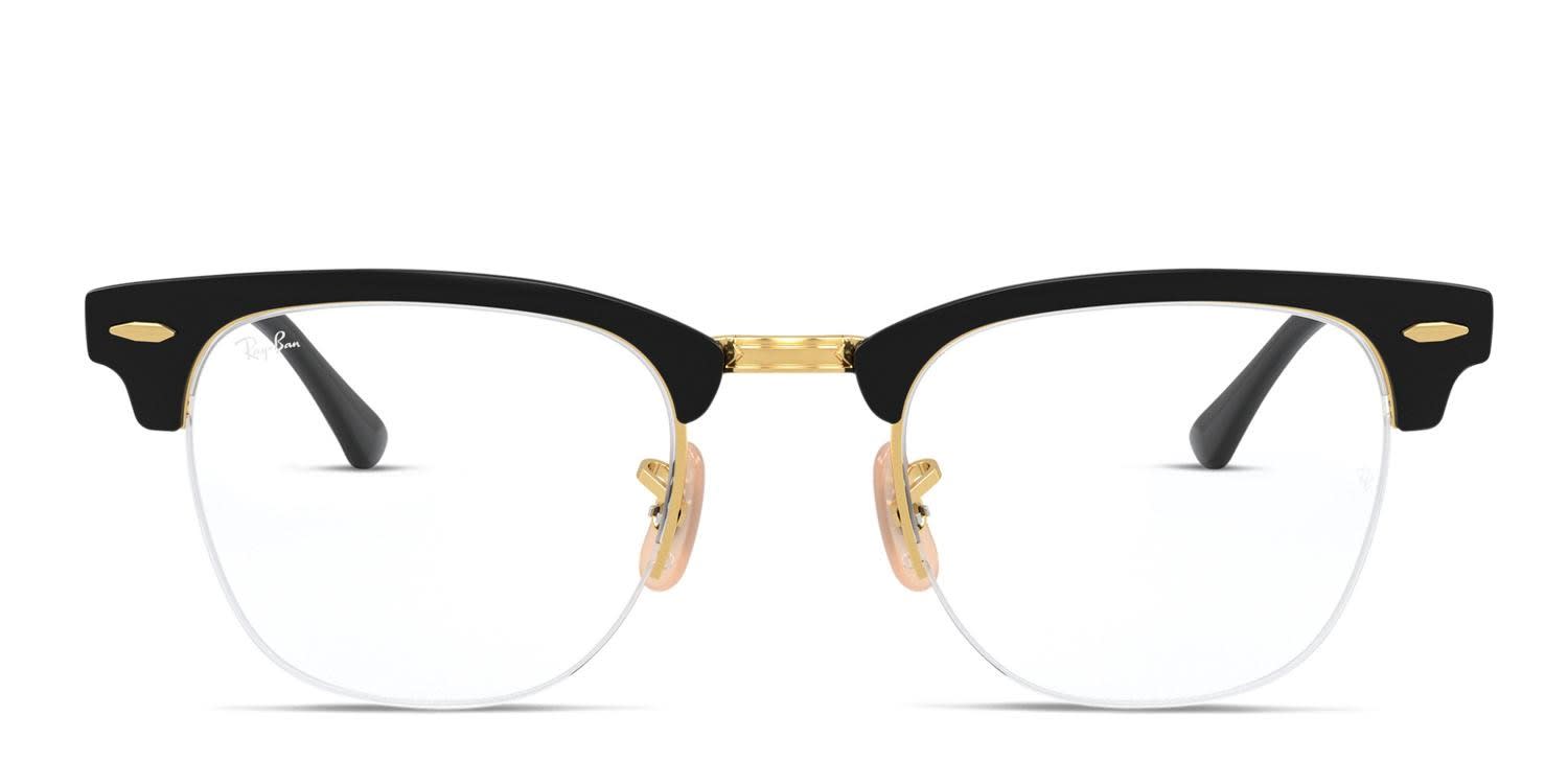 Ray-Ban RX3716VM Clubmaster Metal Black/Gold Eyeglasses | Includes Free ...