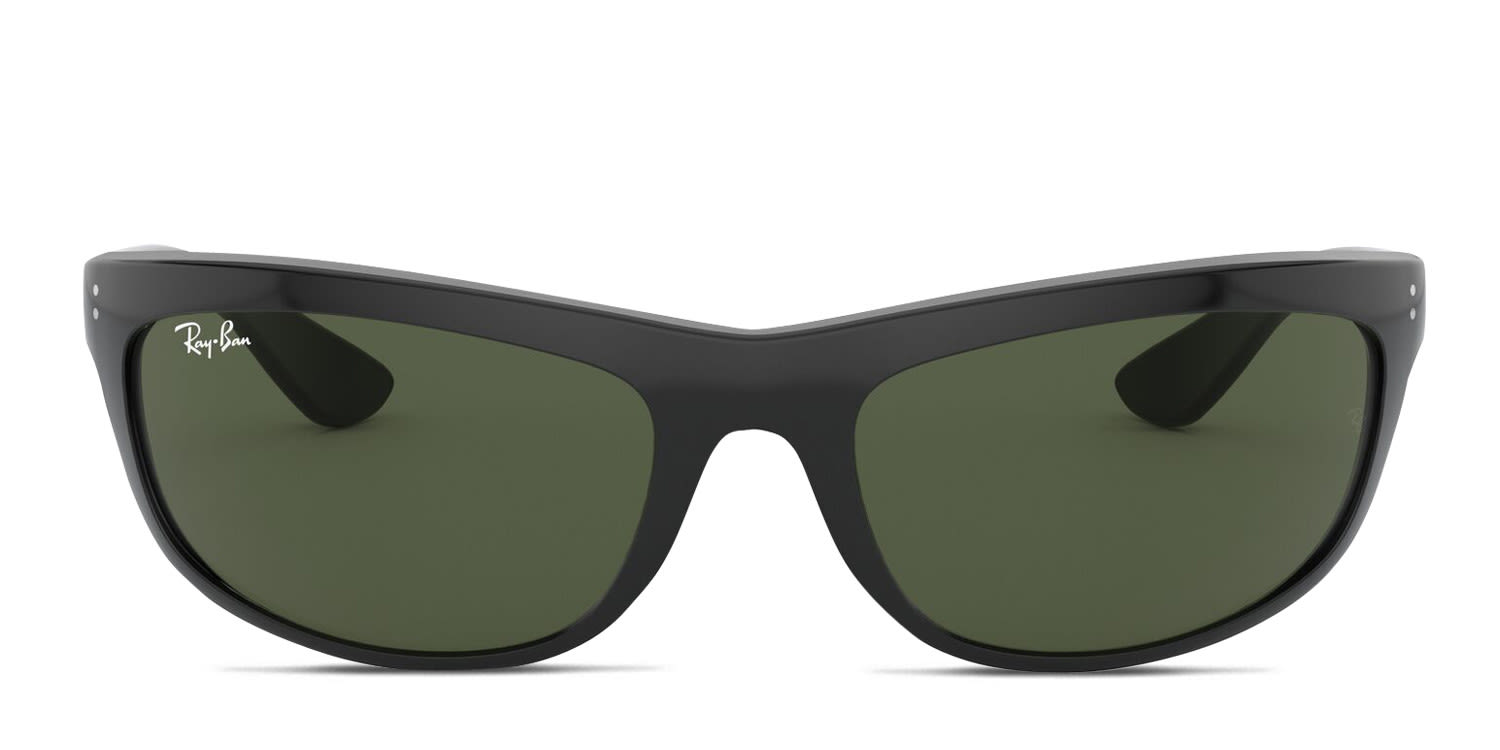 Ray-Ban RB4089 Balorama black frame with green lenses. Lenses provide ...