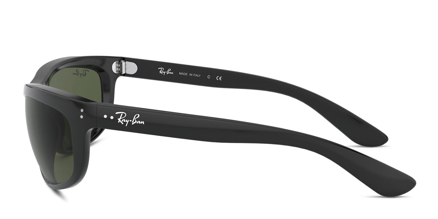 Ray-Ban RB4089 Balorama black frame with green lenses. Lenses provide ...