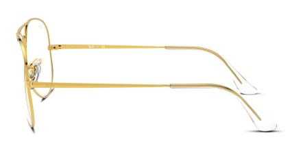 Ray-Ban RX6489 Aviator Gold, Clear frame
