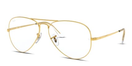 Ray-Ban RX6489 Aviator Gold, Clear frame