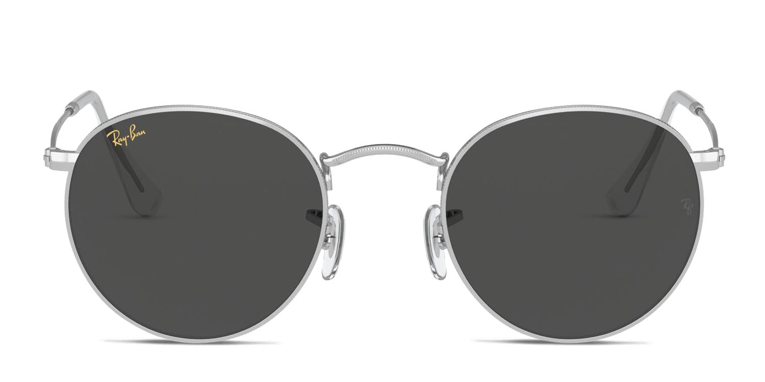 Ray-Ban RB3447 Round Metal Silver/Gray Sunglasses