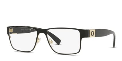 Versace VE1274 Black/Gold Eyeglasses | Includes Free Rx Lenses ...