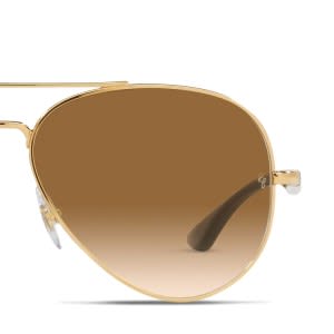 Ray-Ban RB3675 gold frame with clear gradient brown lenses. Lenses ...