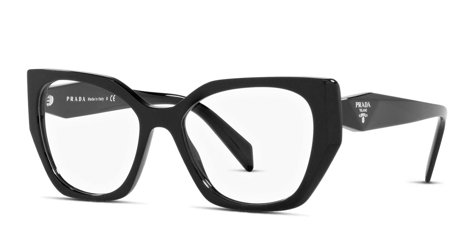 Prada PR 18WV Shiny Black Prescription Eyeglasses