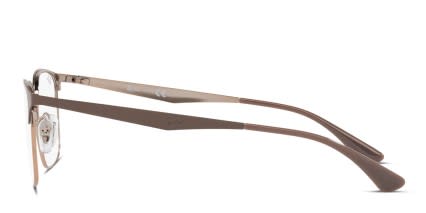 Ray-Ban RX6421 Brown/Rose Gold Eyeglasses | Includes Free Rx Lenses ...